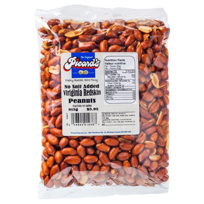 Raw Shelled Valencia Peanuts 800g - Picard Peanuts Ltd.