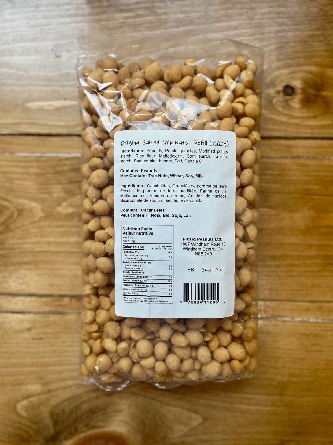 Chip Nuts - Original Salted - Picard's Peanuts