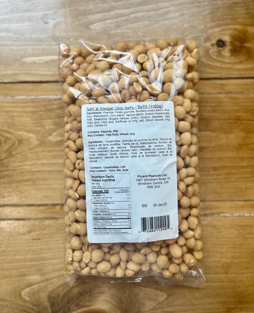 Chip Nuts - Salt & Vinegar - Picard's Peanuts